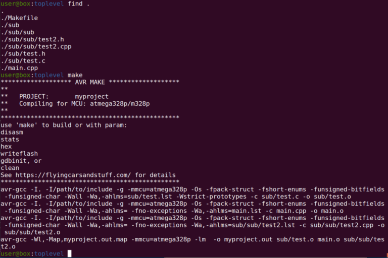Make: building AVR and Arduino firmware on the command line – Inductive-Kickback.com